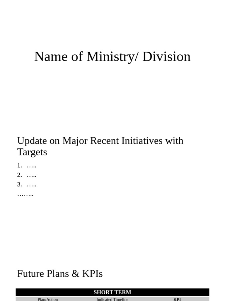 TEMPLATE - MINISTRY PRESENTATION - Final | PDF