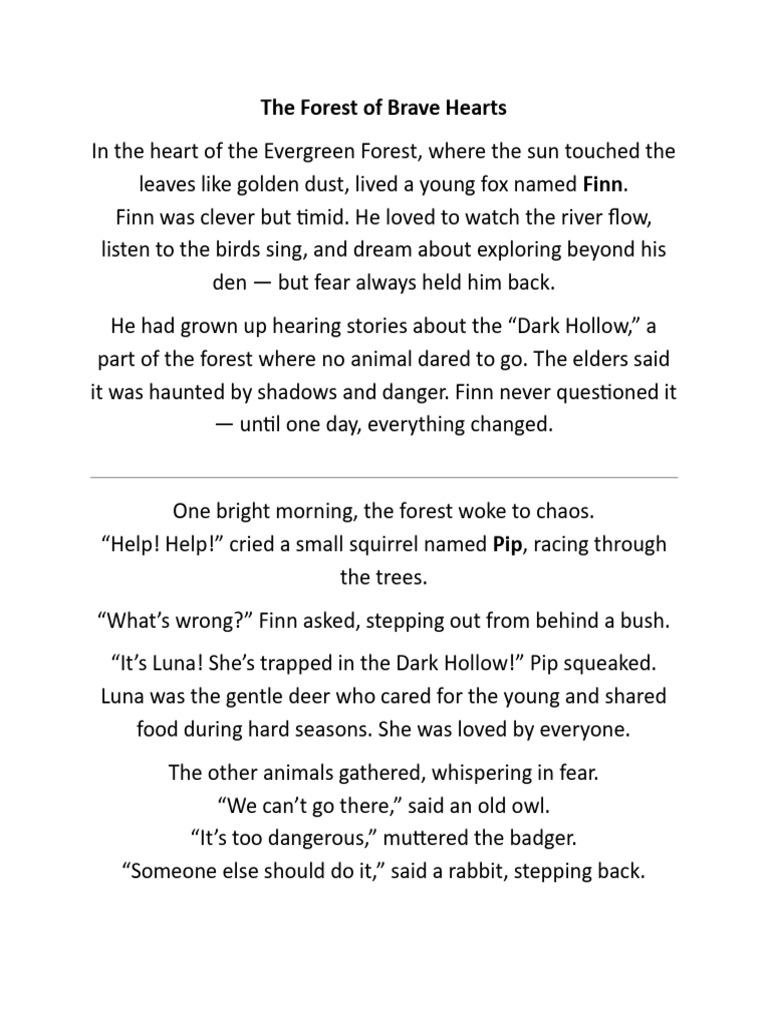 The Forest of Brave Hearts | PDF