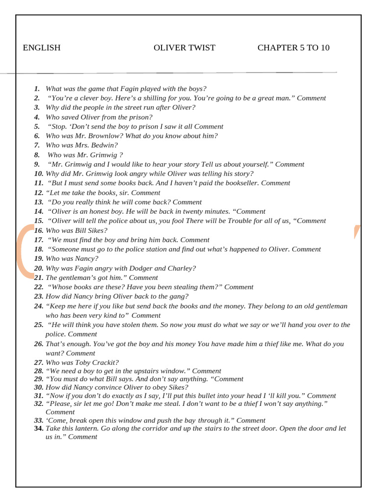 Oliver Twist | PDF