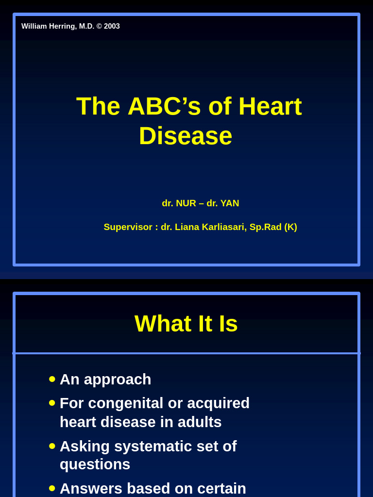 The ABCS of Heart Disease Dr. NUR Dr. YAN | PDF | Heart | Aorta