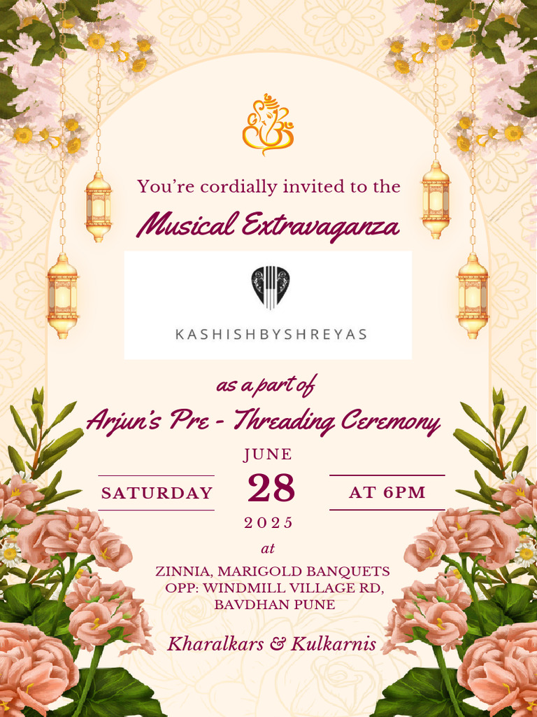 Arjun's Pre-Threading Ceremony Invite | PDF
