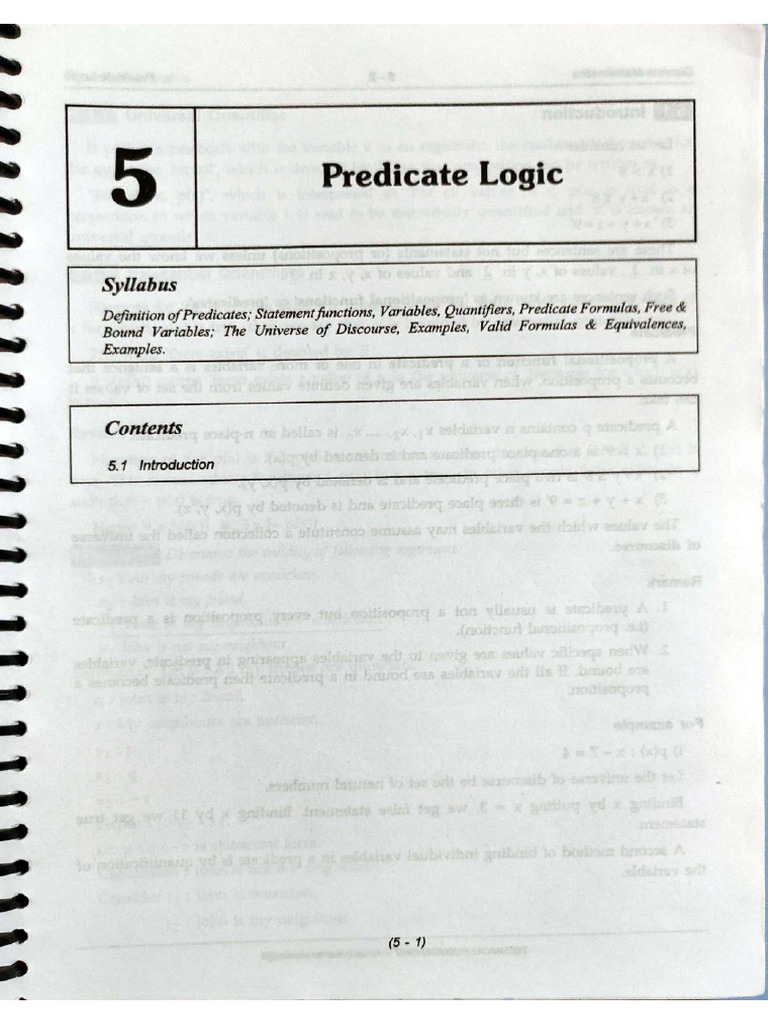 Predicate Logic | PDF