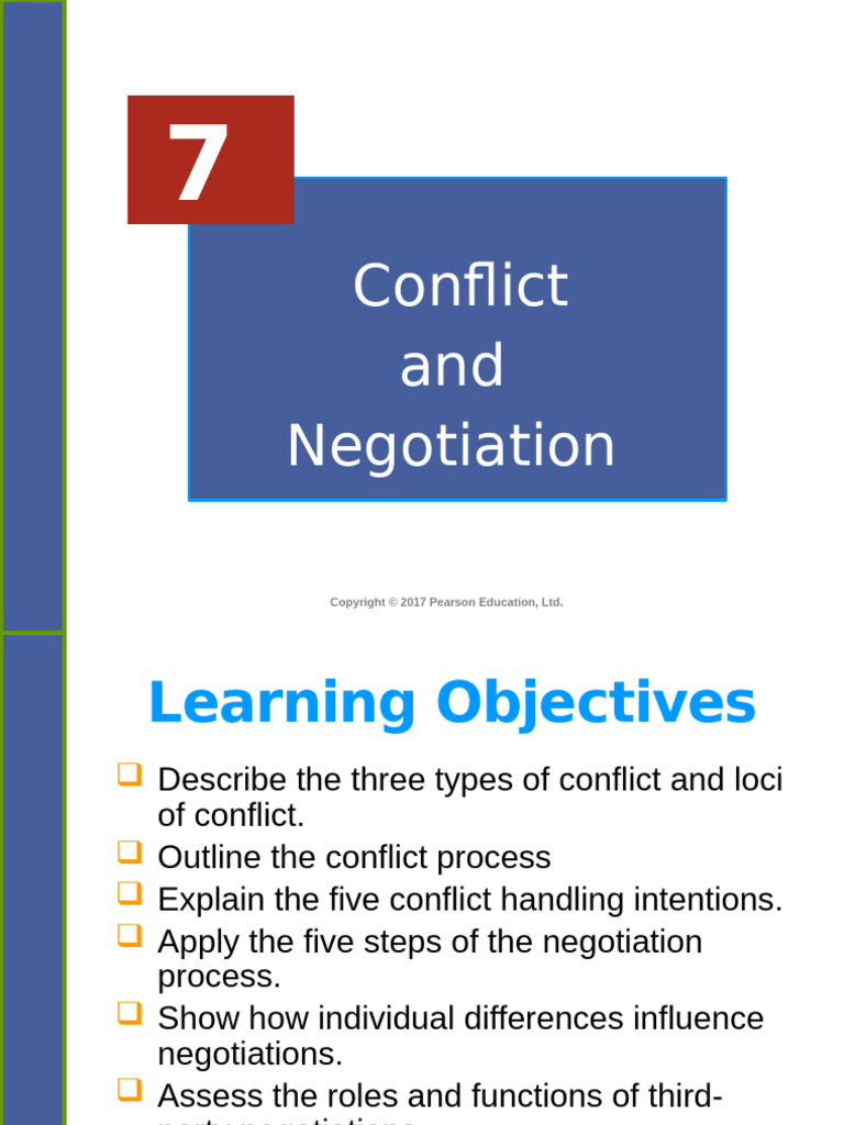 Chapter 7 Conflict and Negotiation | PDF | Negotiation | Bargaining