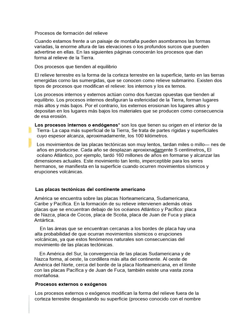 Relieve 01 | PDF | Placas tectónicas | Terreno