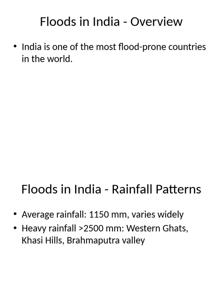 Natural Disasters in India Detailed | PDF | Flood | Rain