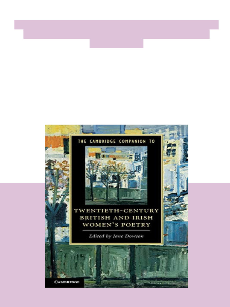 The Cambridge Companion To Twentieth Century British and Irish Women S ...