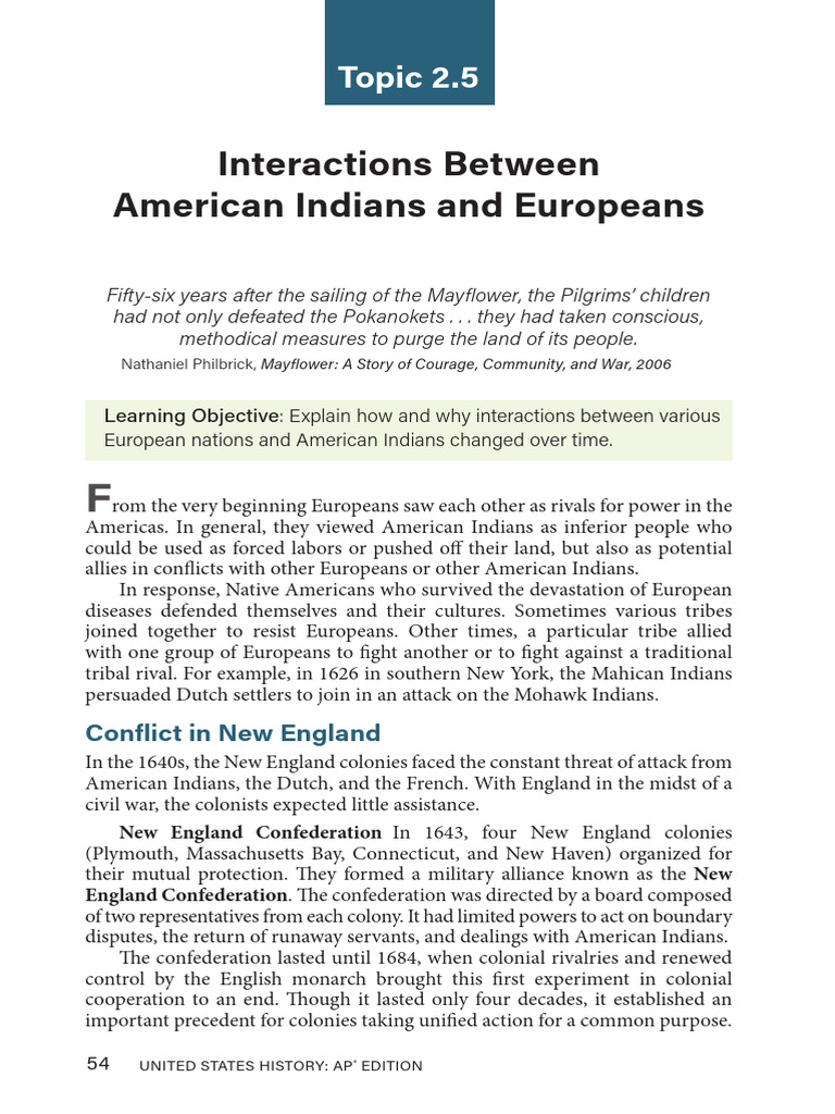 AMSCO 2.5 Interactions Between American | PDF | Native Americans In The ...
