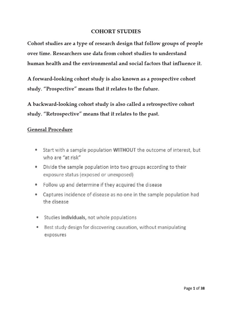Understanding Cohort Studies and Life Tables | PDF | Life Expectancy