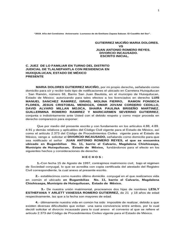 Divorcio MARIA DOLORES | PDF | Divorcio | Instituciones sociales