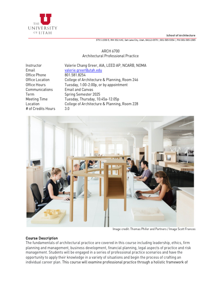 UTAH School of Architecture ARCH 6700 - S25 | PDF