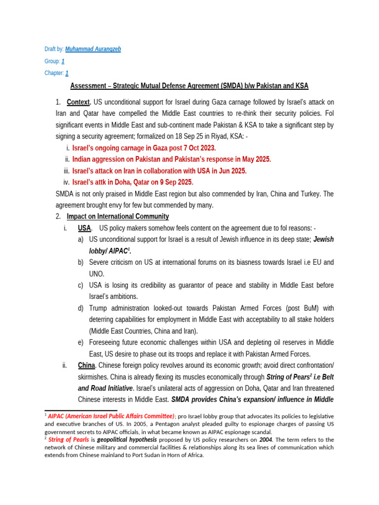 Assesment On Pak-KSA Aggrement | PDF | Saudi Arabia | Pakistan