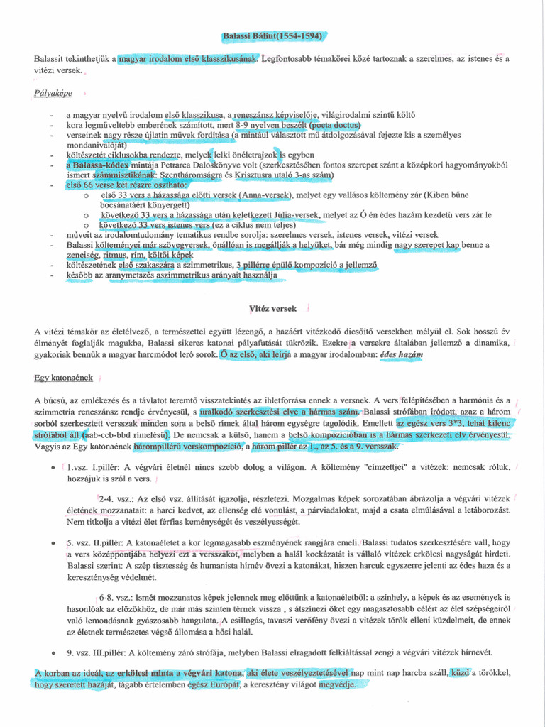 09 Balassi Bálint | PDF