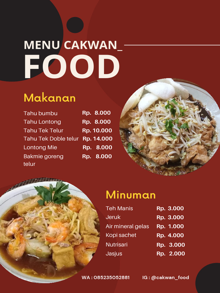 Merah Dan Kuning Modern Menu Restoran A4 - 20250912 - 084108 - 0000 | PDF