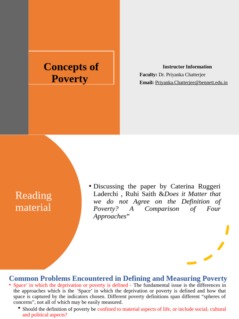 Understanding Poverty: Key Concepts and Approaches | PDF | Poverty ...