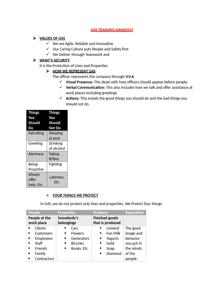 Training Handout Preamble | PDF | Hazards | Occupational Safety And Health