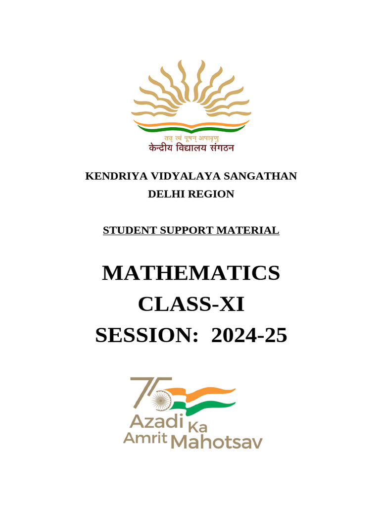 Class XI Mathematics Support Material | PDF | Square Root | Number Theory