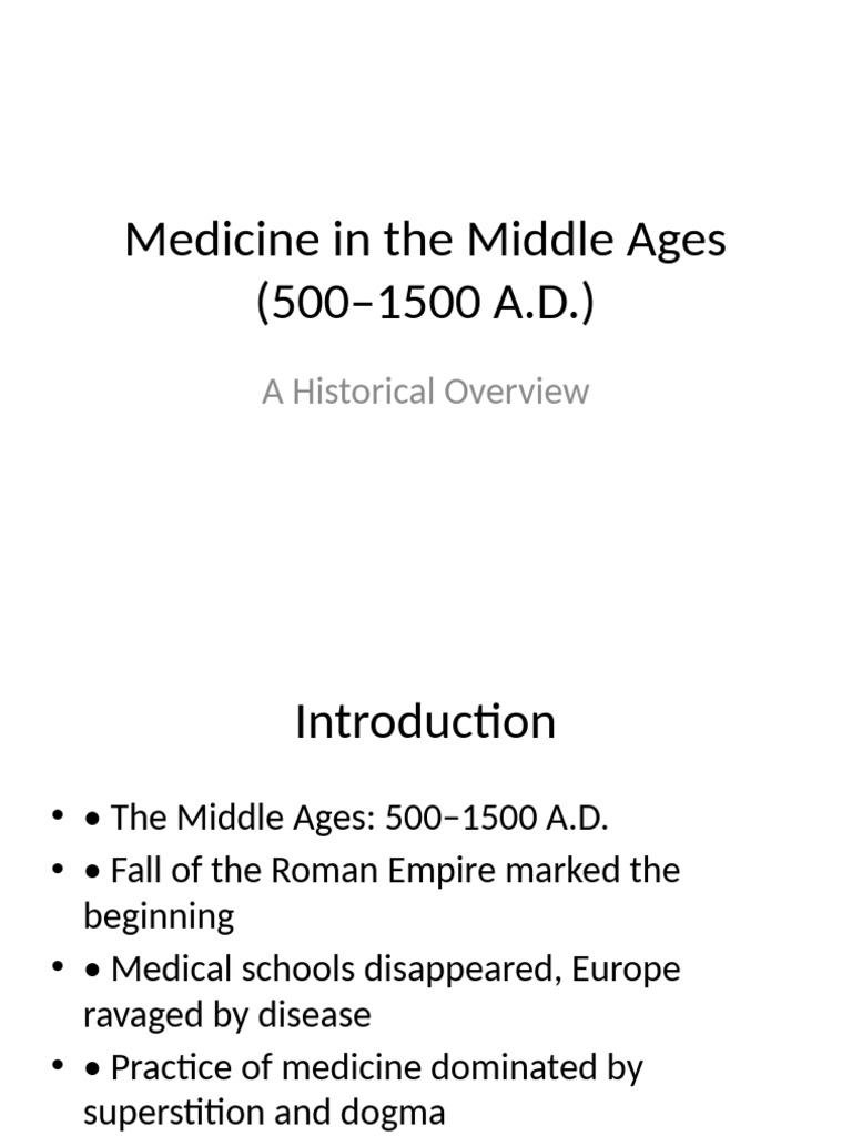 Middle Ages Medicine | PDF