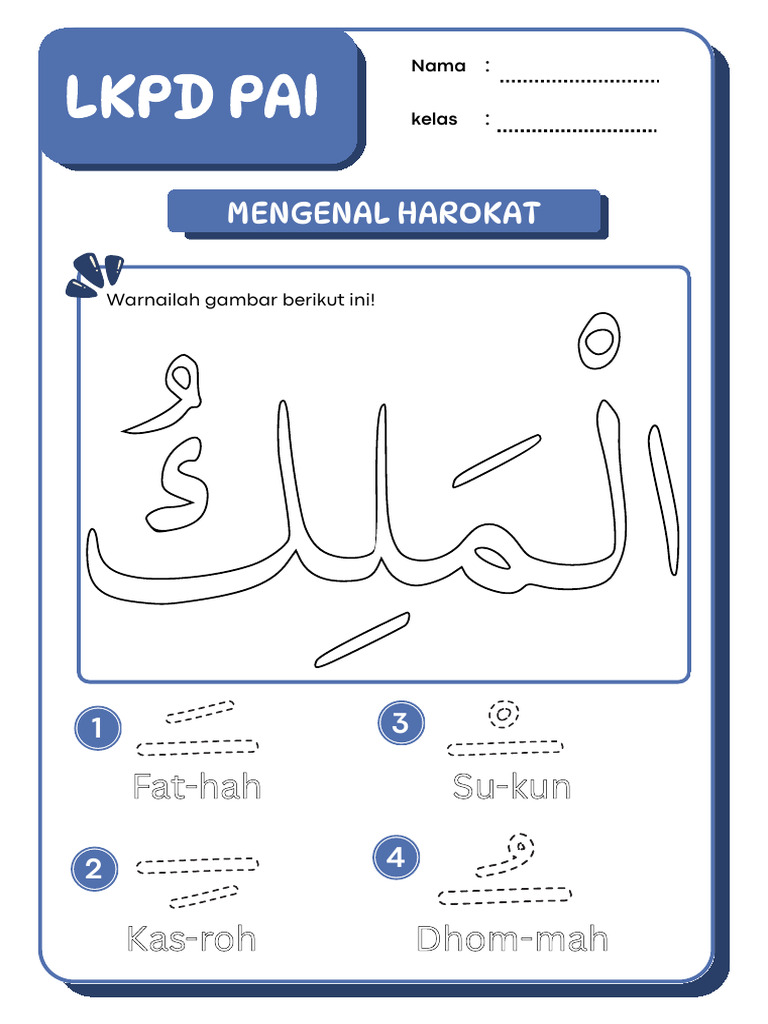 Mengenal Harokat dalam PAI Kelas 1 | PDF