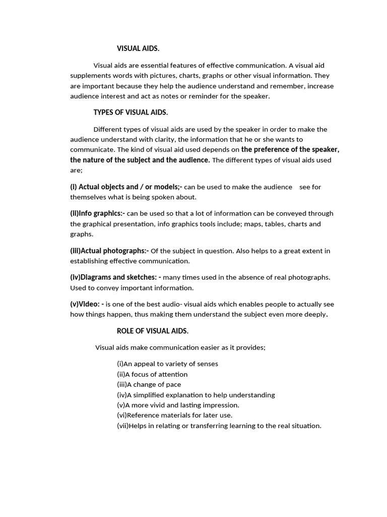 Effective Visual Aids for Communication | PDF