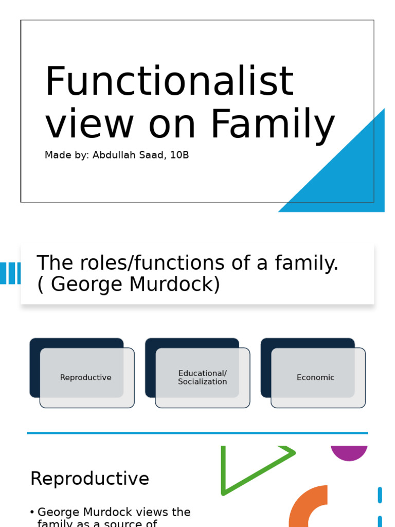 Functionalist Family Roles Explained | PDF