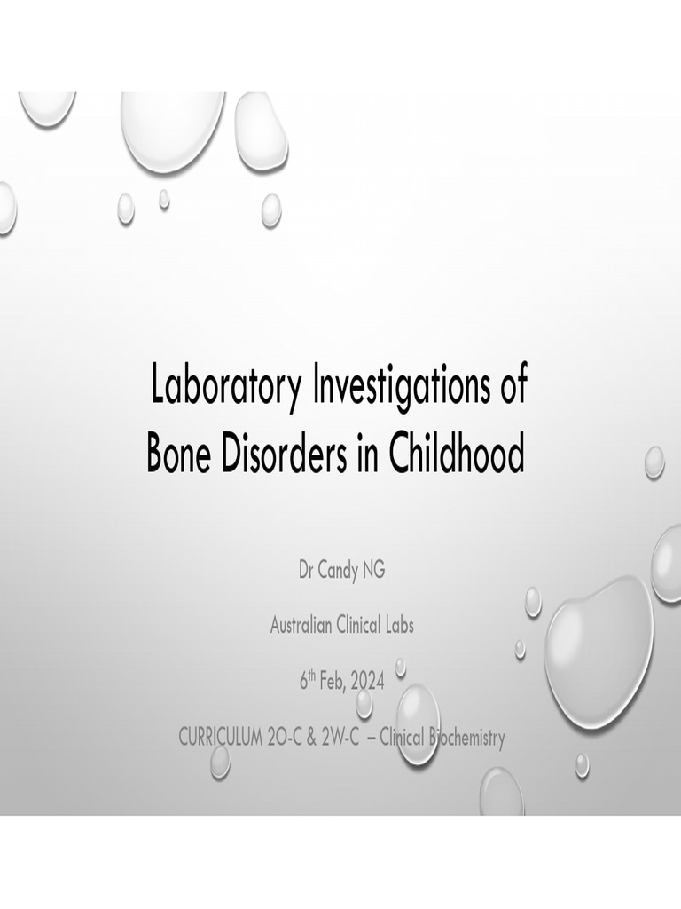 Bone Disorder in Childhood | PDF | Vitamin D | Diseases And Disorders