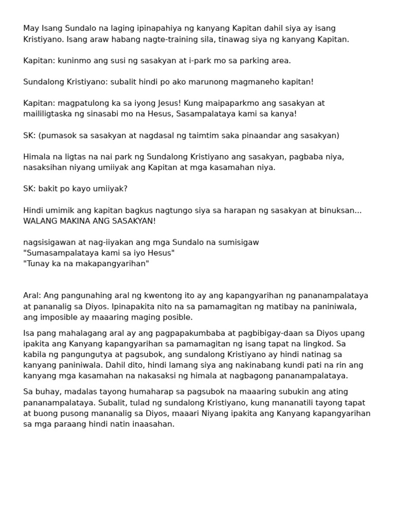 Sundalong Kristiyano | PDF
