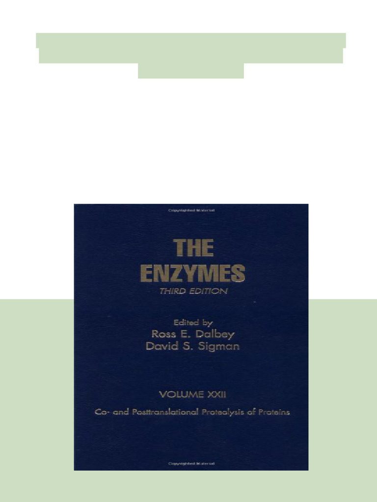 Co and Posttranslational Proteolysis of Proteins 3rd Edition Rose E ...
