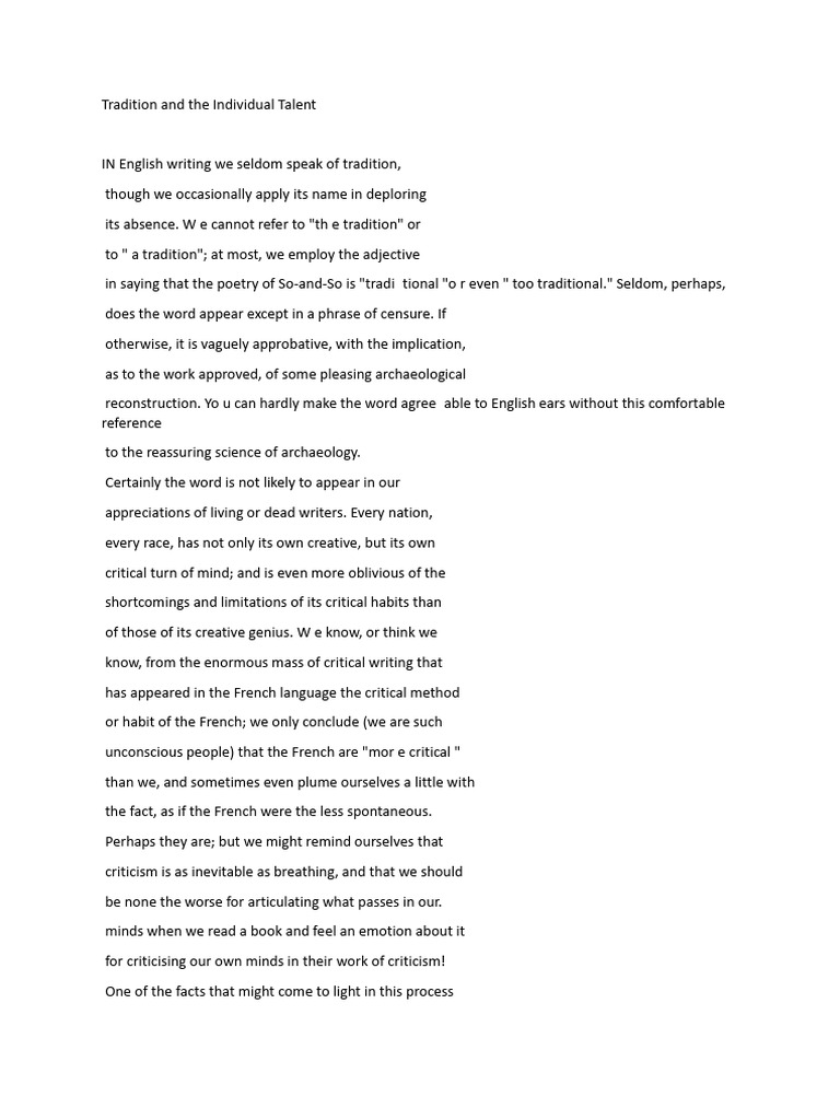 Understanding Tradition in Poetry | PDF | Emotions | Poetry