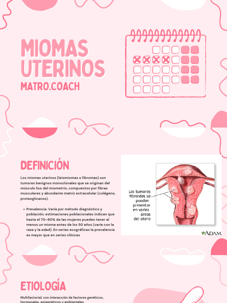 Miomas Uterinos: Definición y Tratamiento | PDF | Reproducción humana ...