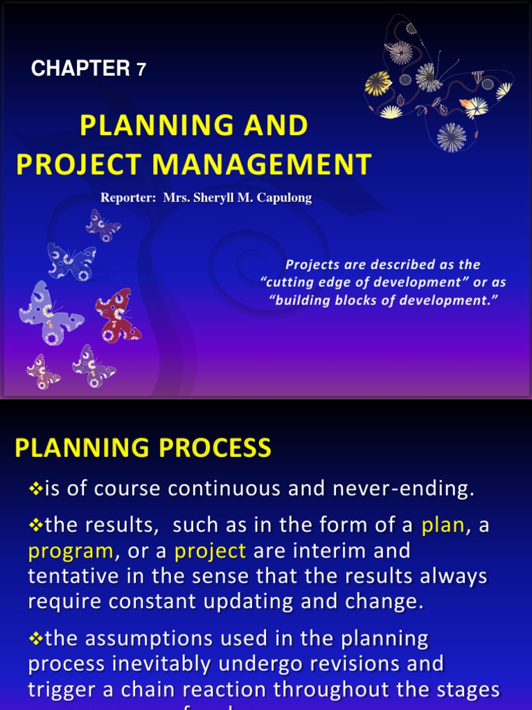 Chapter 7 Planning and Project Management | PDF | Project Management ...
