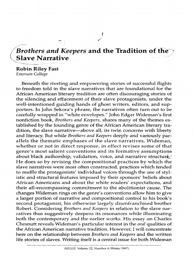 Slave Narrative | PDF