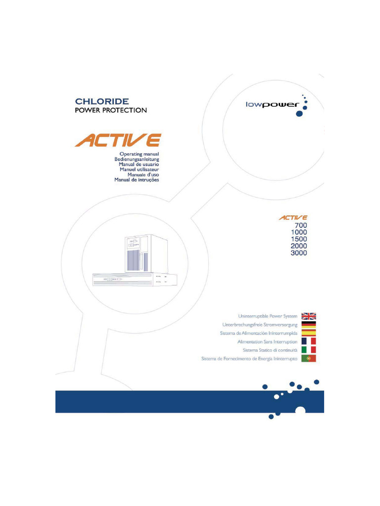 Chloride Active UPS Operating Manual | PDF | Rechargeable Battery ...