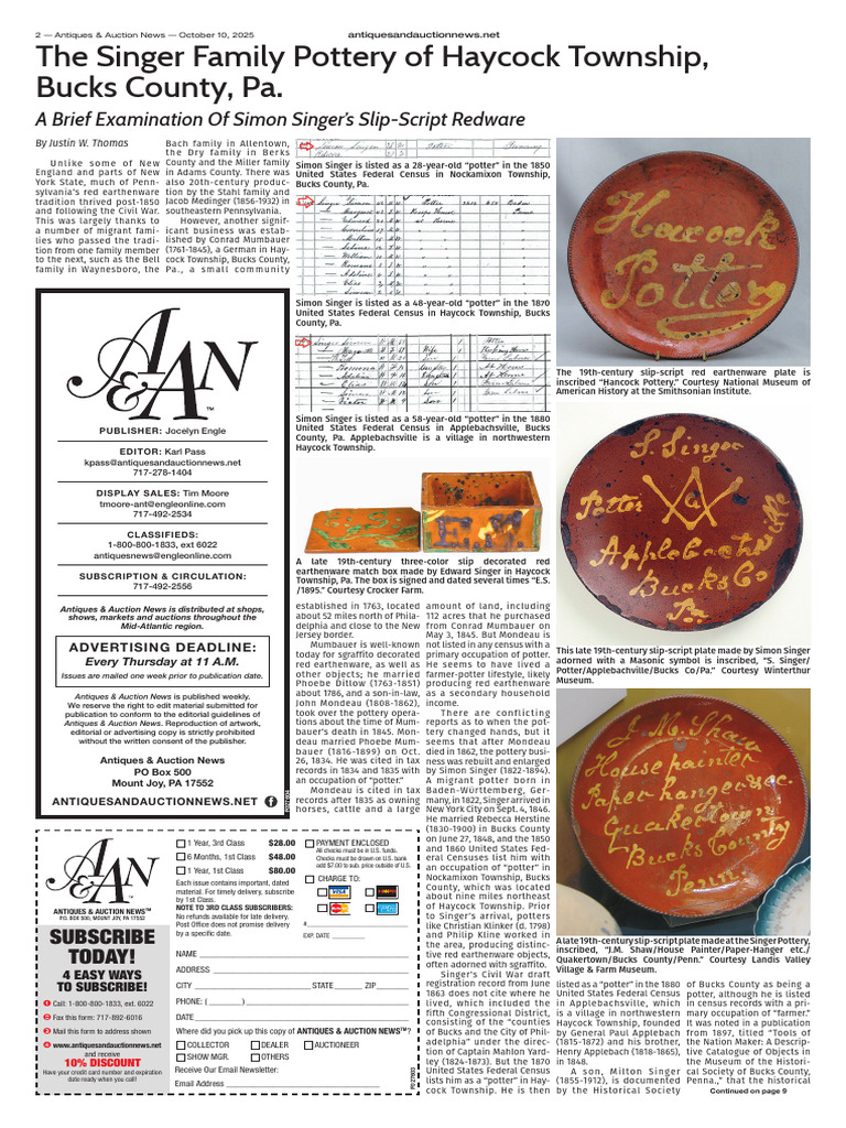 Ant - 002 - 101025 - Singer Pottery Page 2 | PDF | Pottery | Decorative ...