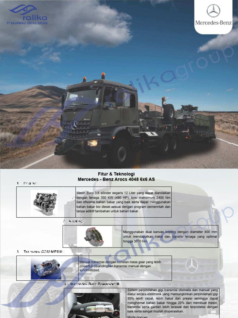 Spesifikasi Mercedes-Benz Arocs 4048 6x6 | PDF