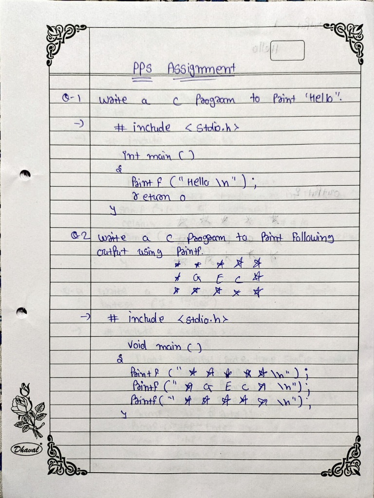 Pps Assignment | PDF