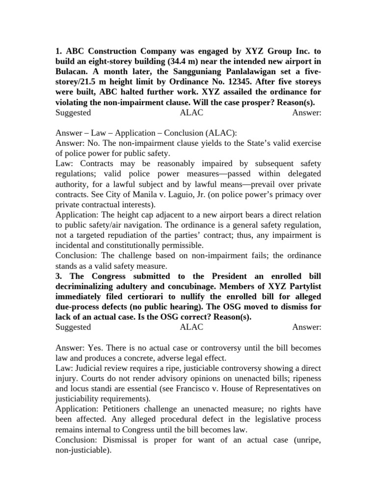 Legal Analysis of Recent Ordinances and Bills | PDF | Veto | Presidents ...