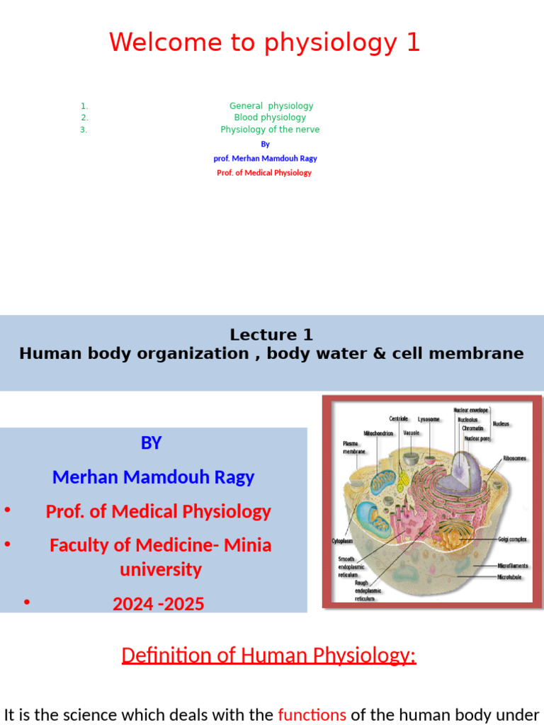 Human Physiology Overview and Body Systems | PDF | Cell Membrane ...