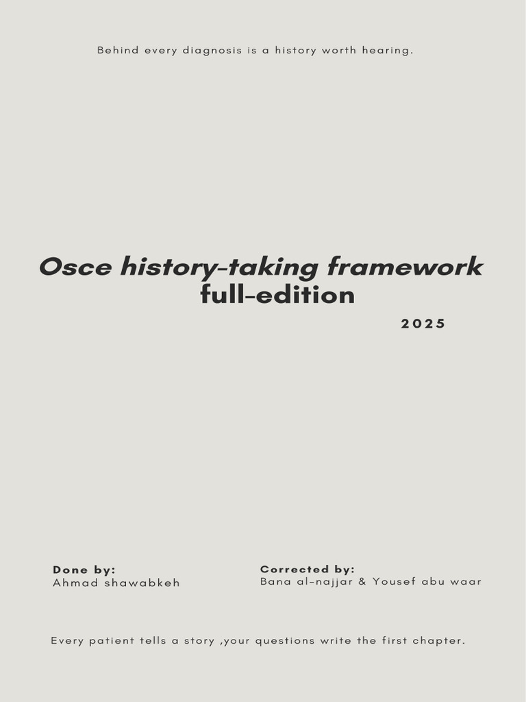 Osce History-Taking Framework PDF | PDF | Hyperthyroidism | Cough
