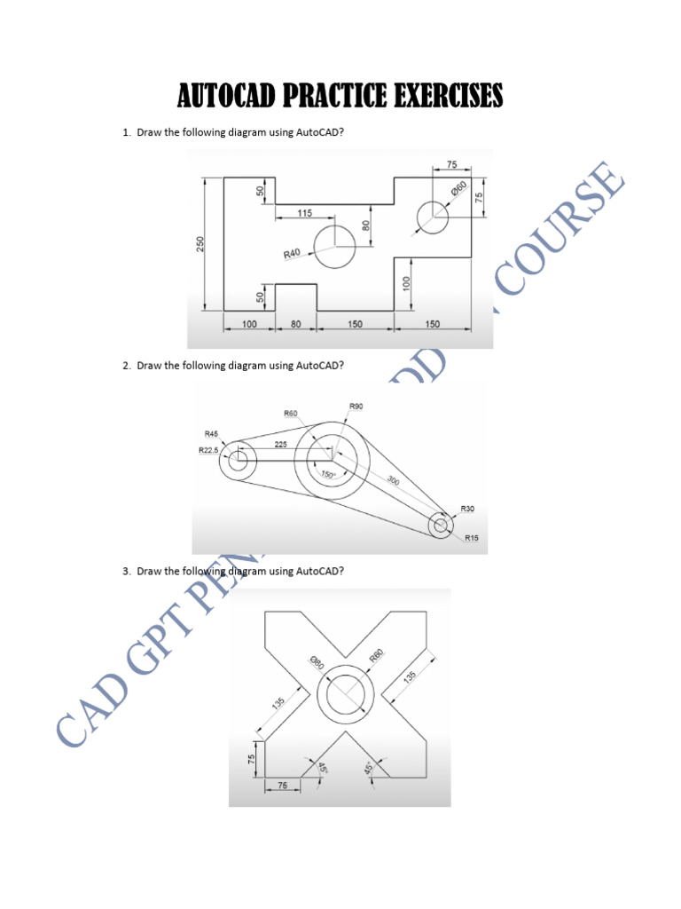 Cad Practise Models | PDF