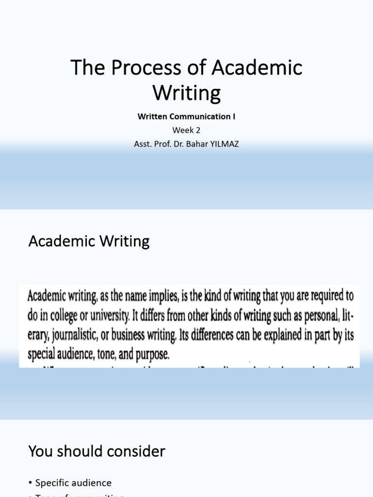 Academic Writing Process Guide | PDF | Human Communication | Learning