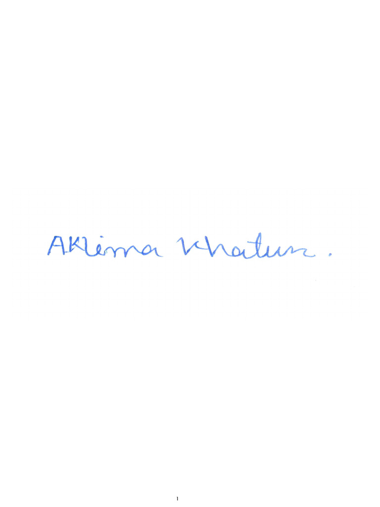 Signature of Aklima | PDF