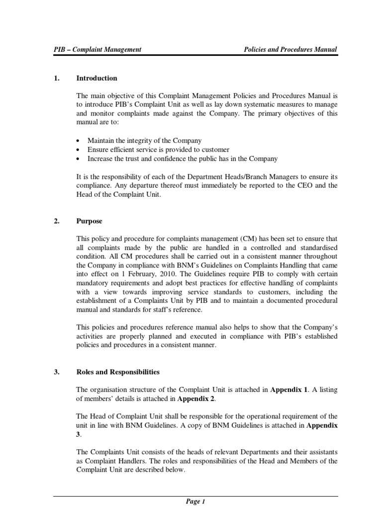 Complaint Manual | Download Free PDF | Complaint | Regulatory Compliance