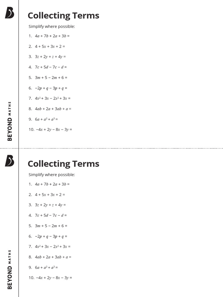 Algebraic Expression Simplification Guide | PDF