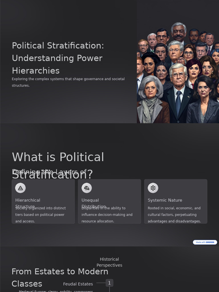 Political Stratification Understanding Power Hierarchies | PDF | Social ...