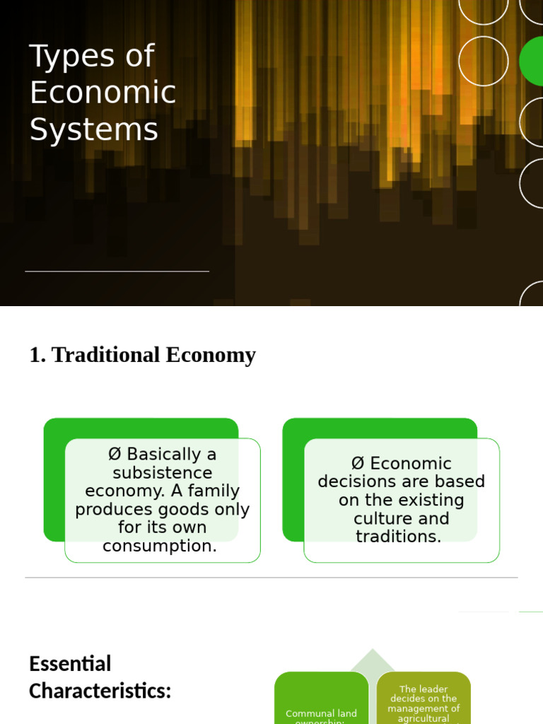 Types of Economic Systems | PDF | Economic System | Market (Economics)