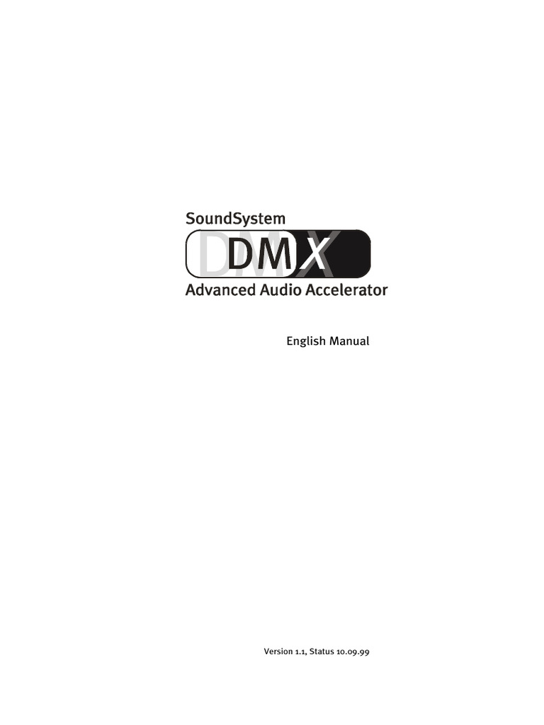 Dmx Manual Gb | PDF | Loudspeaker | Sound Recording And Reproduction