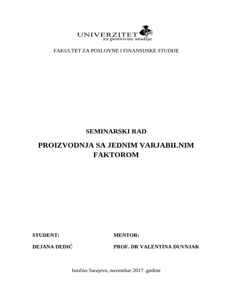 Proizvodnja II | PDF