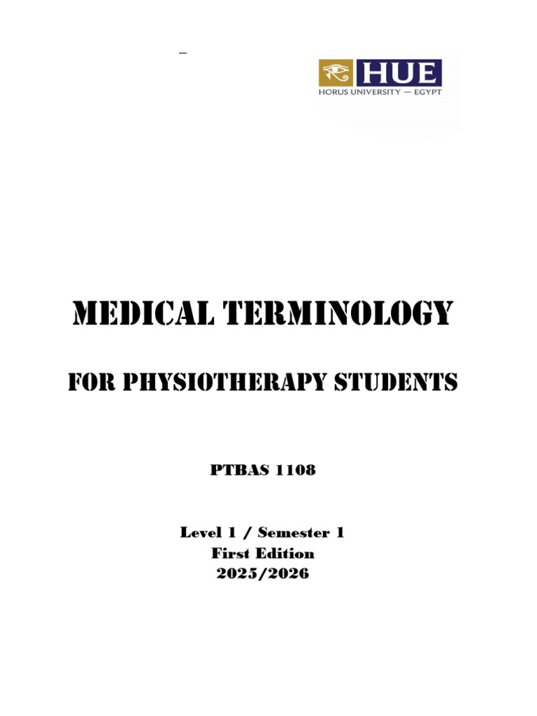 Medical Terminology for Physiotherapy | PDF | Physical Therapy | Pain