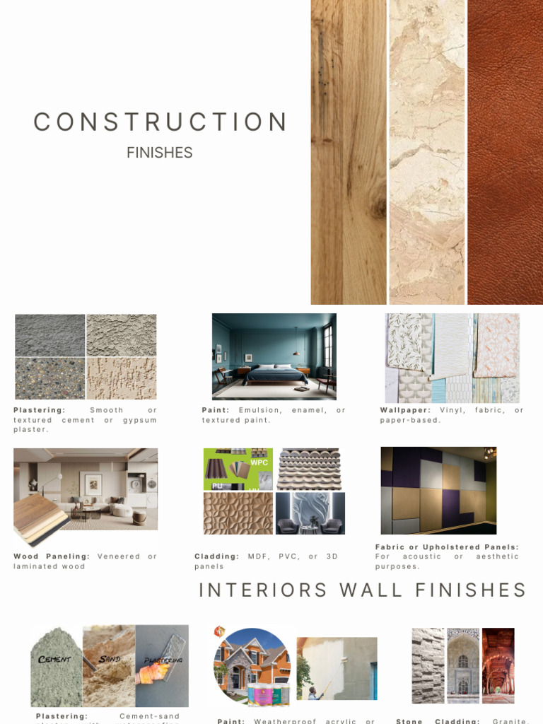Interior and Exterior Wall Finishes | PDF