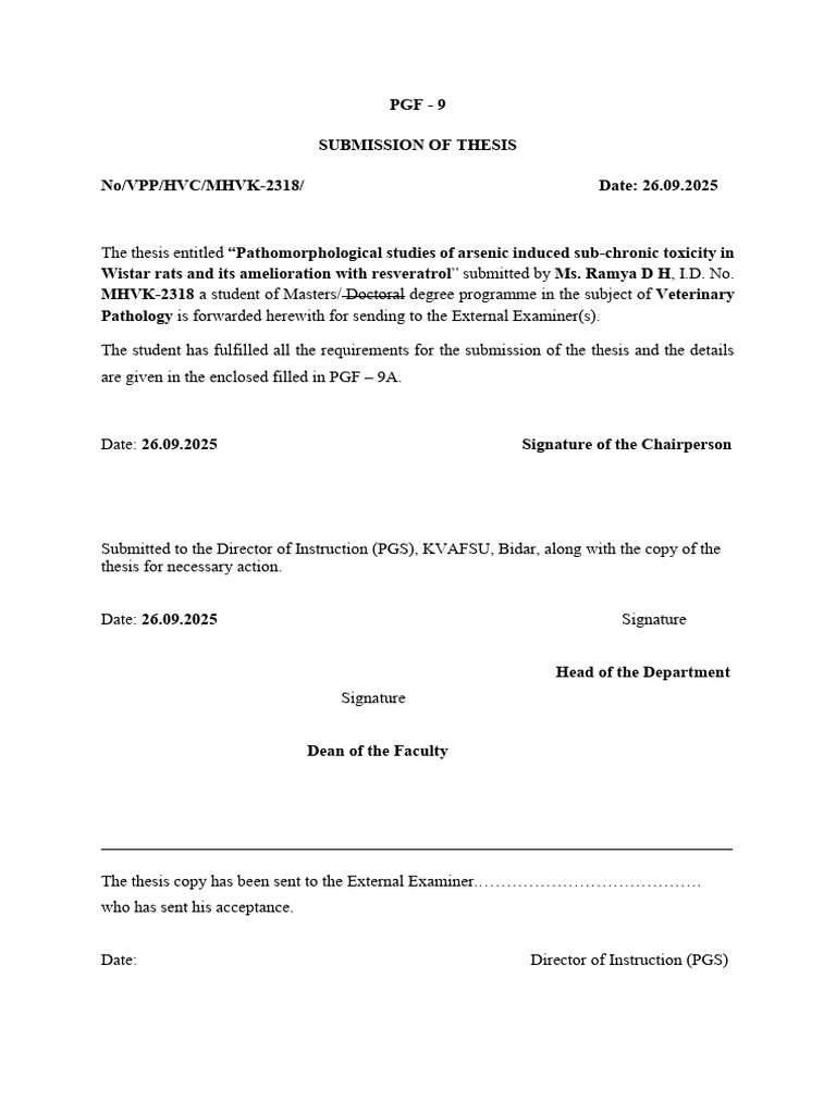 Ramya FORM 9 AND 9-A - 25.9.25 | PDF | Thesis